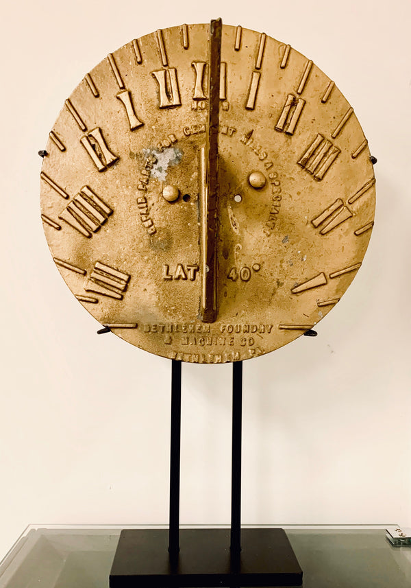 Bethlehem Foundry & Machine Company Sundial 19th Century - thesteelbeam